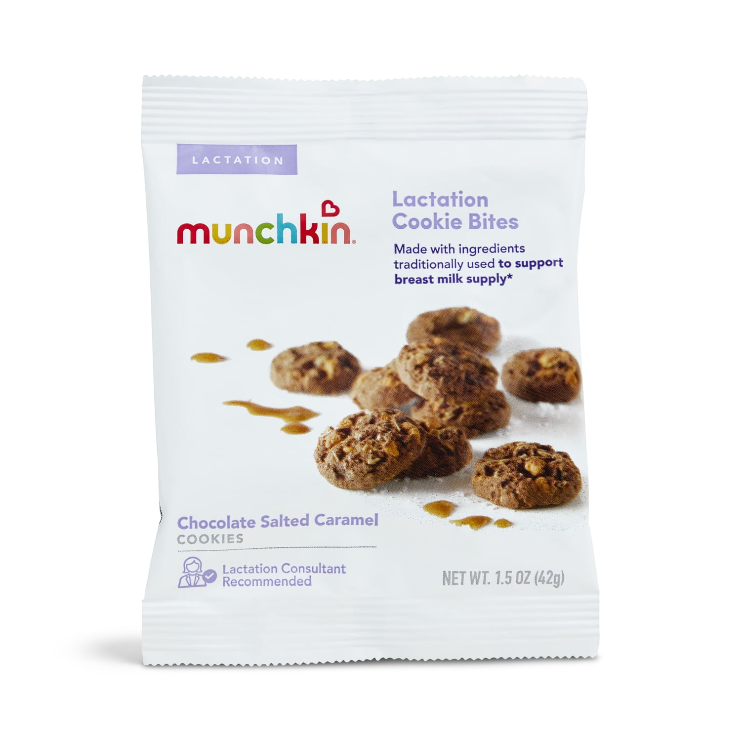 Munchkin® Chocolate Salted Carmel Lactation Cookie Bites, Fenugreek ...