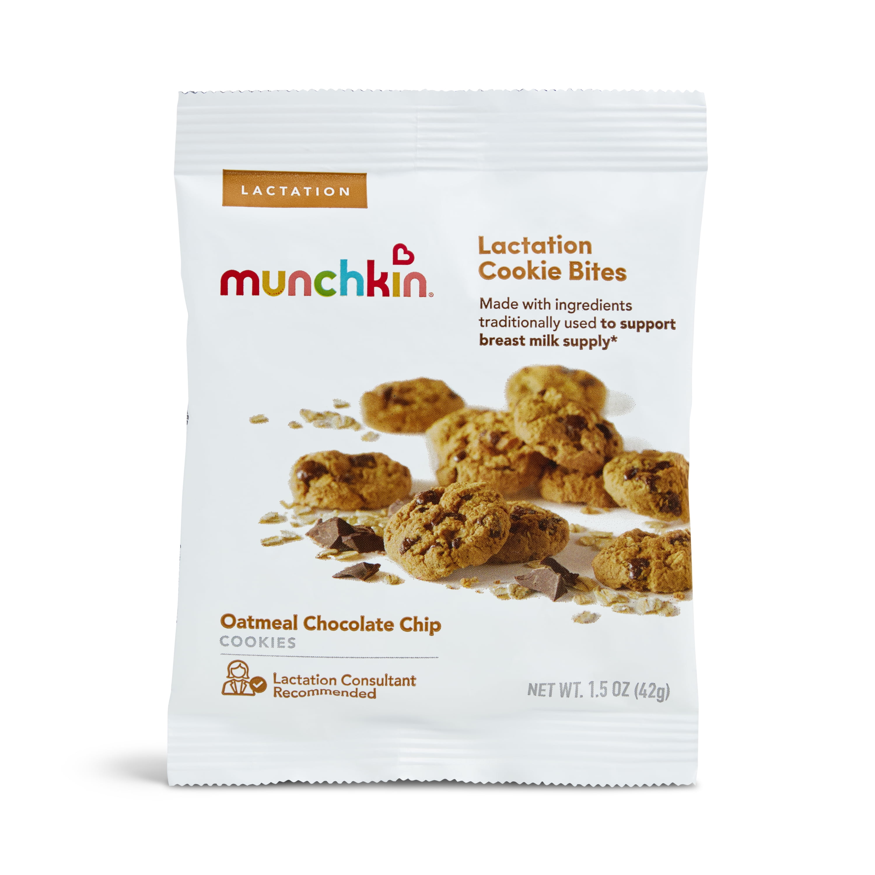 Munchkin® Lactation Cookie Bites, Oatmeal Chocolate Chip, 1 Bag ...