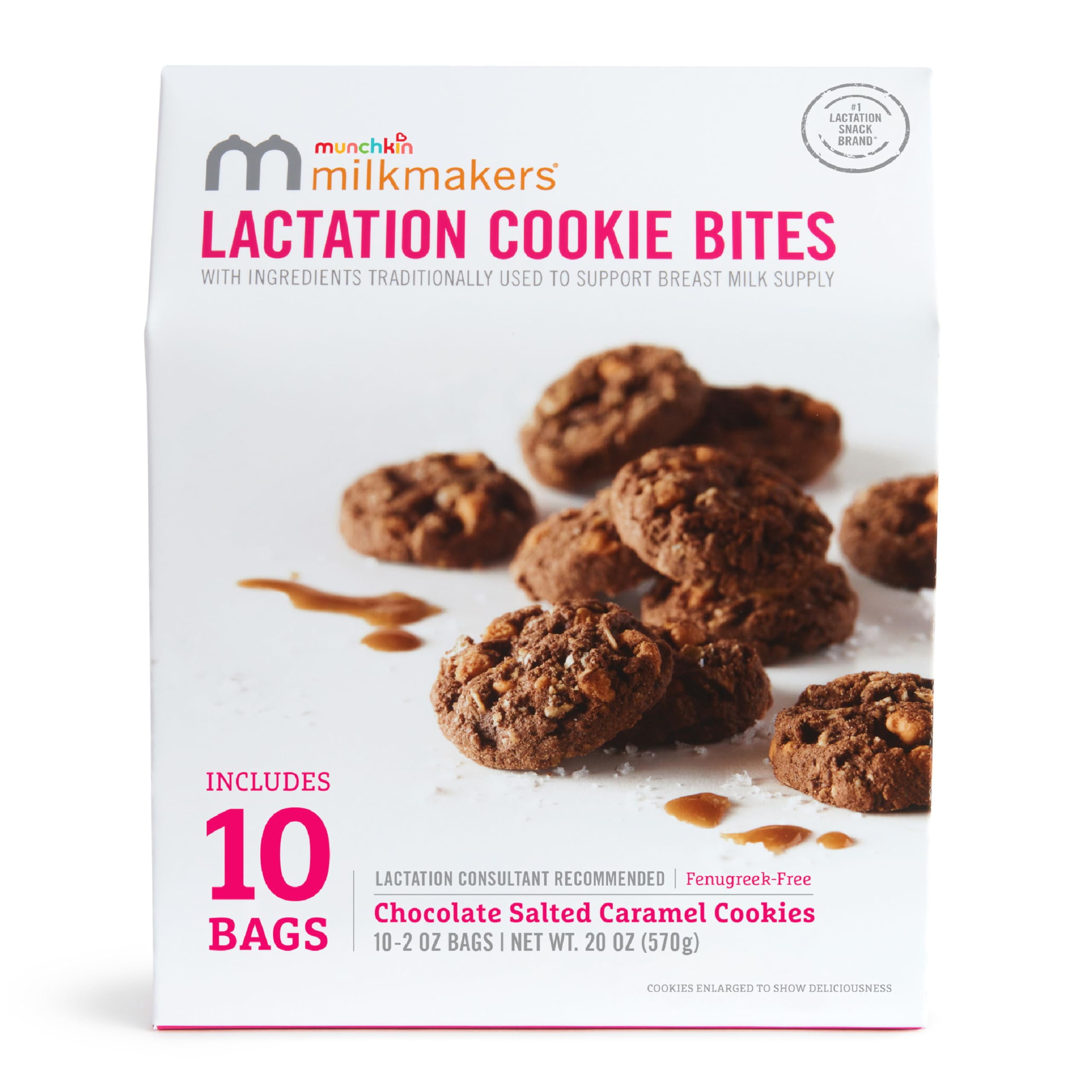 Munchkin Milkmakers Lactation Cookie TMA2 Bites, Chocolate Salted ...