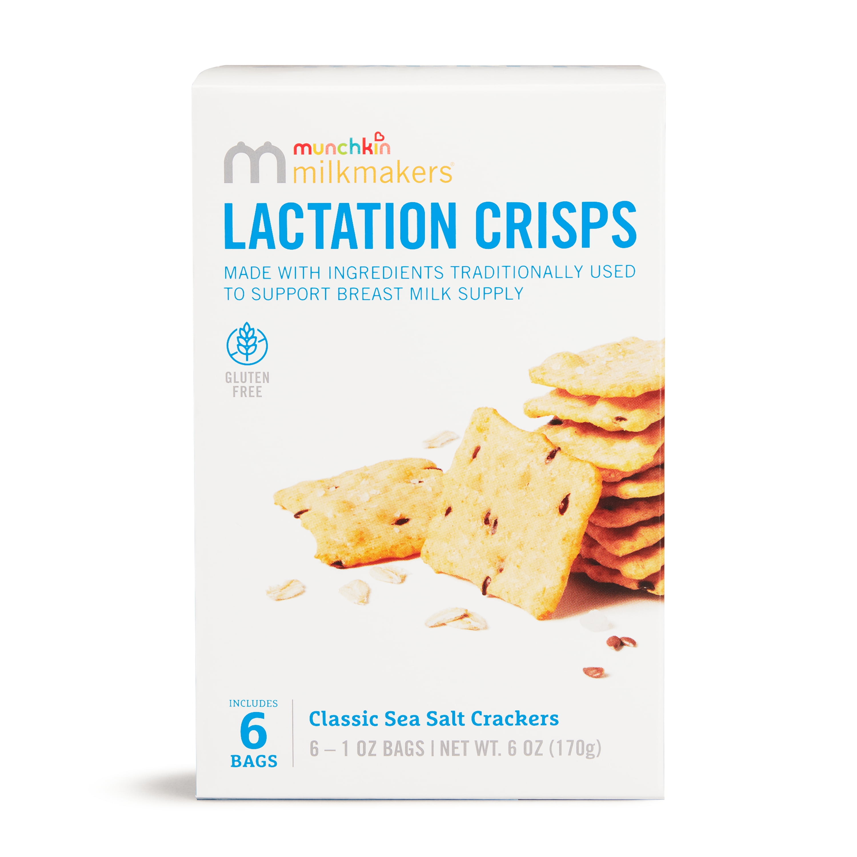 Munchkin® Milkmakers® Lactation Crisps, Sea Salt Crackers, 6 Count ...