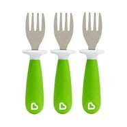 Munchkin 4 Count Raise Toddler Fork and Spoon, Blue/Green, 12 ...