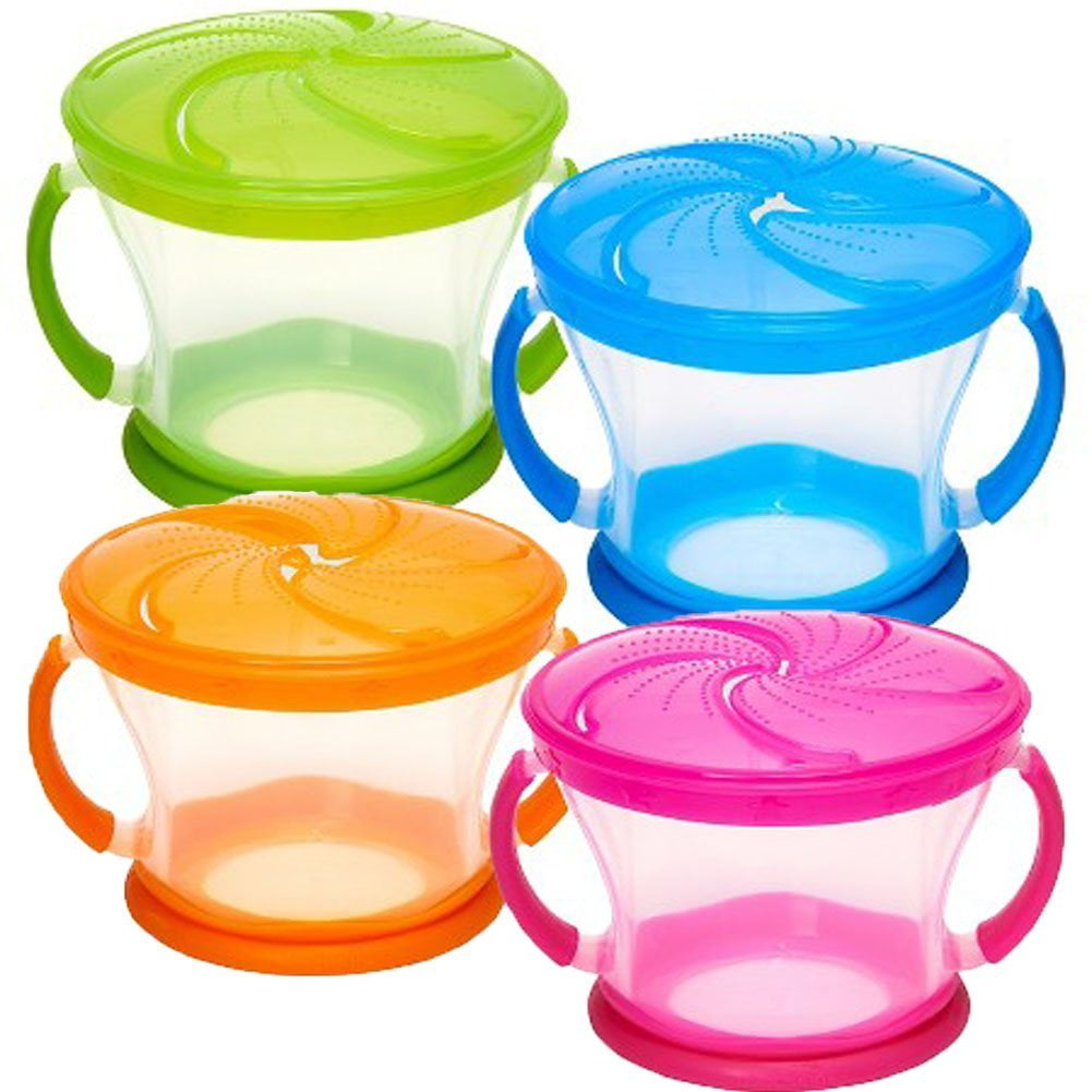 Munchkin, Spill-Proof Toddler Snack Container with Domed Lid, 9 oz, 4 ...