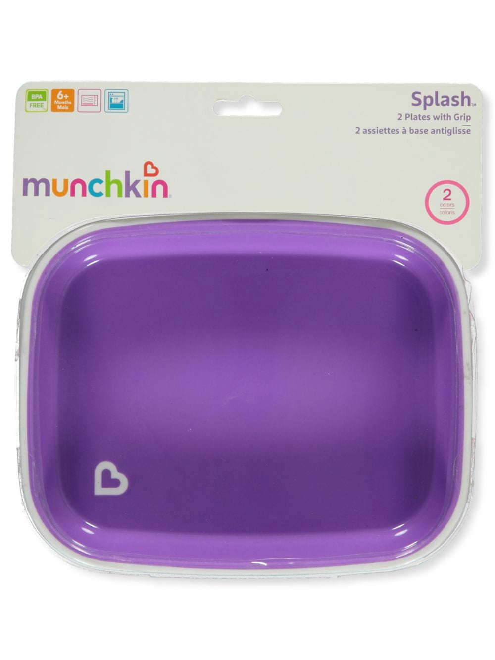 Munchkin Splash 2-Pack Plates with Grip - multi, one size - Walmart.com