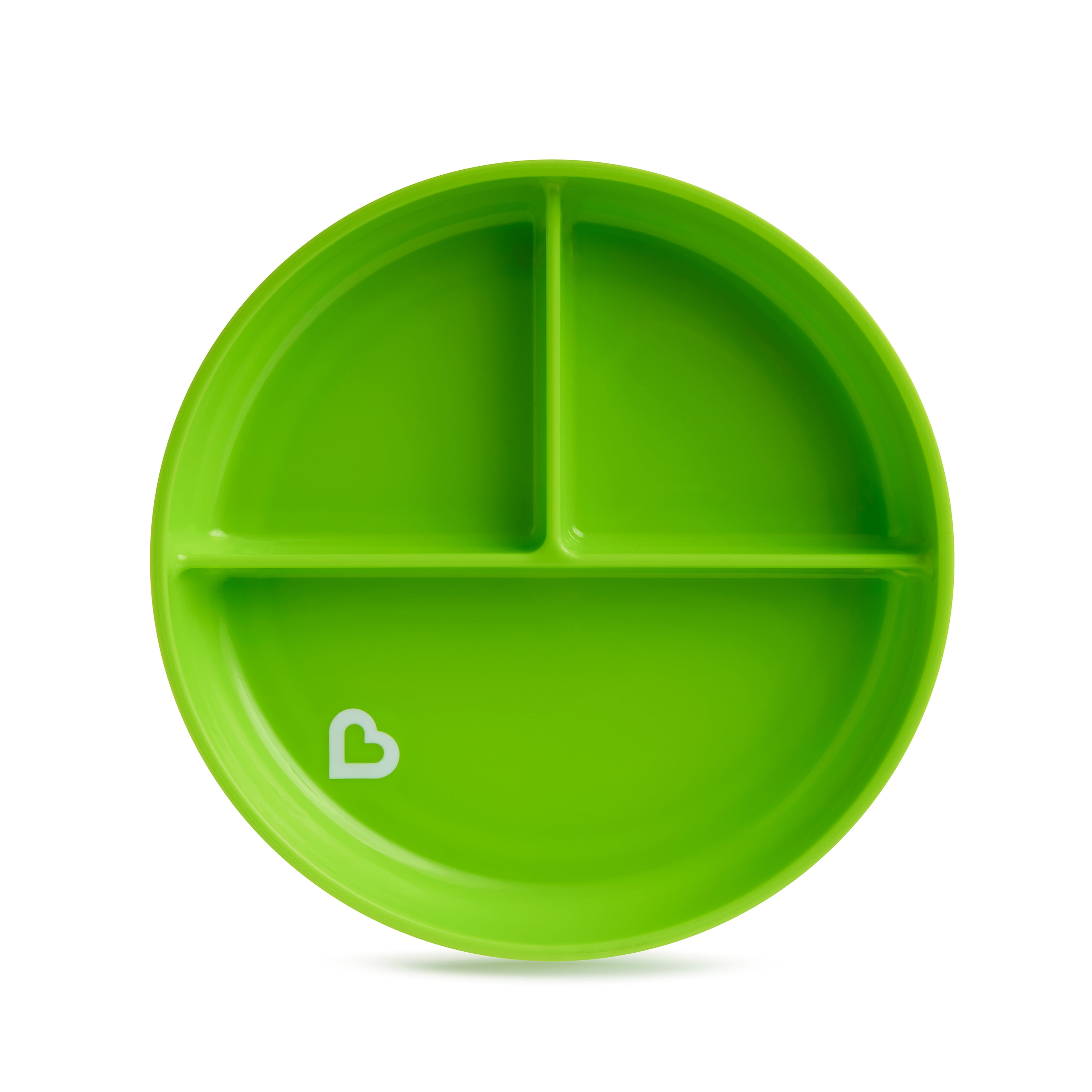 Munchkin Stay Put Divided Suction Plate for Baby/Toddler, Green, Unisex ...