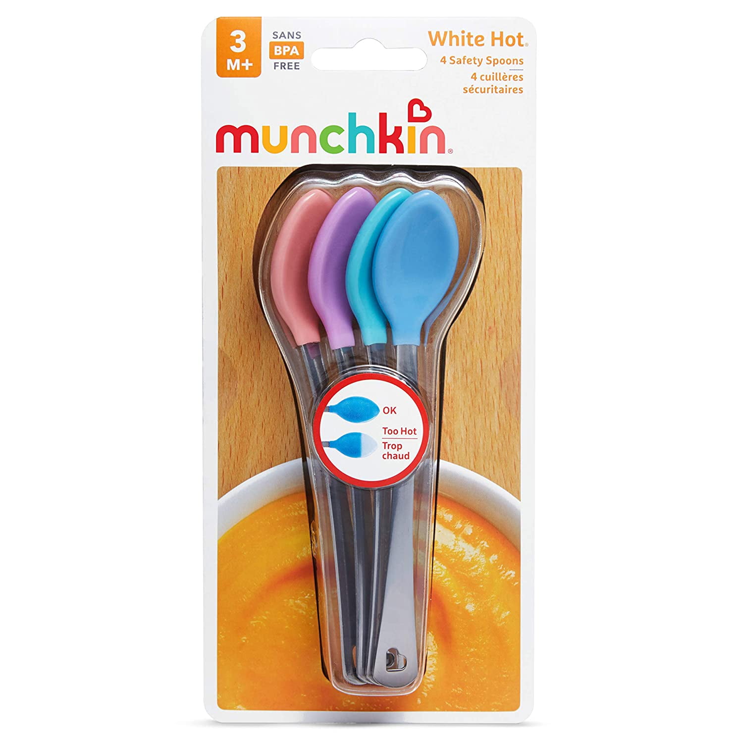 Munchkin White Hot Safety Spoons, 4 Ct (1 Pack) - Walmart.com