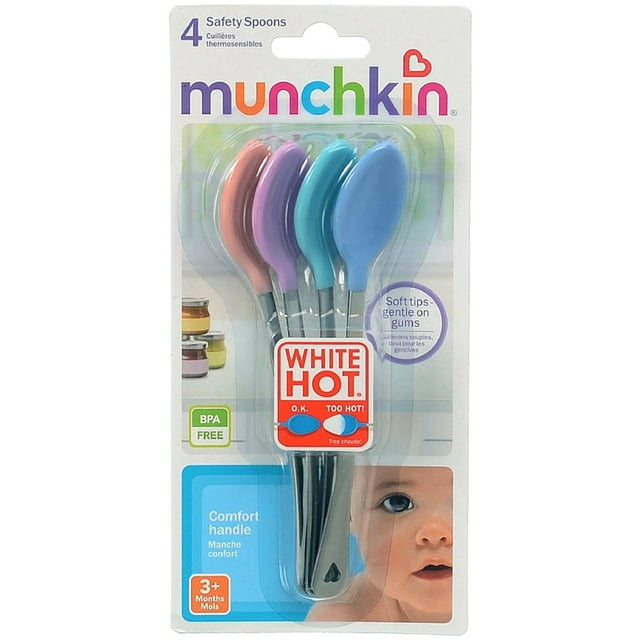Munchkin White Hot Safety Spoons, Assorted 4 ea (Pack of 3) - Walmart.com