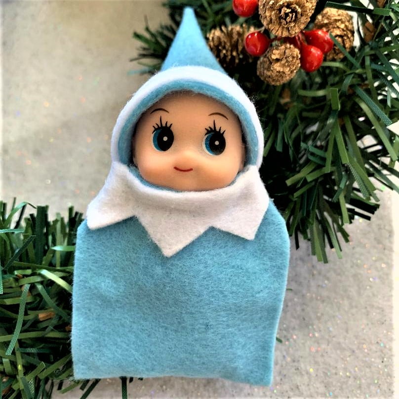 Munchkins and Doodlebugs Light Blue Baby Elf Figurine, Tiny Elves ...