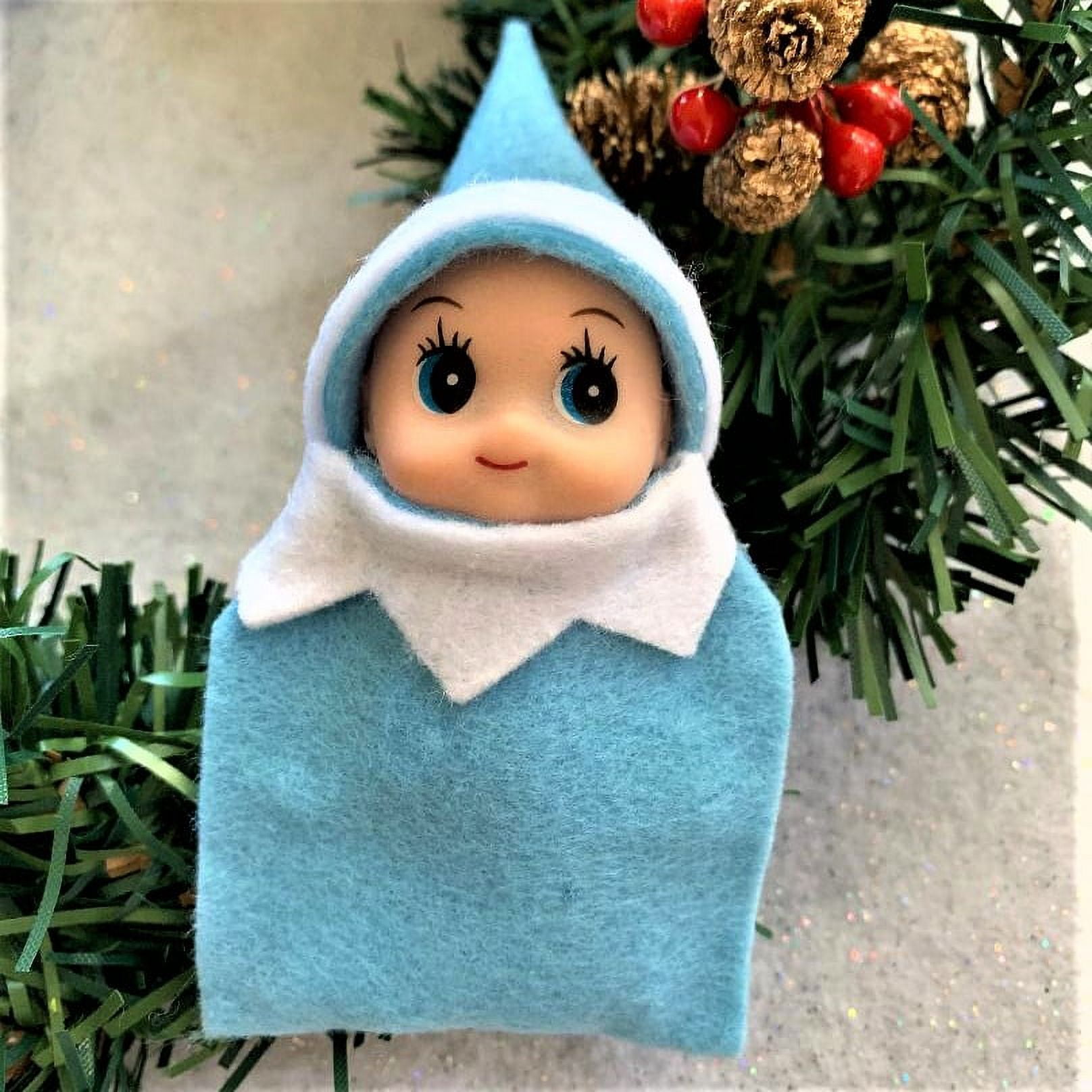 Munchkins and Doodlebugs Light Blue Baby Elf Figurine, Tiny Elves ...