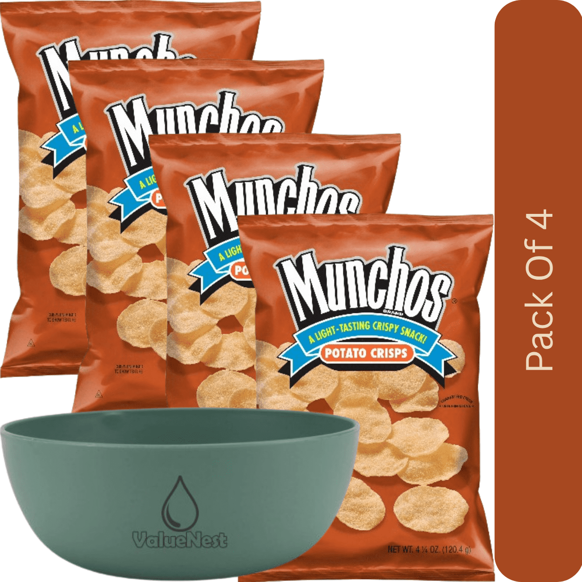 Munchos Classic Potato Crisps, Light and Airy Snack Chips, 4.25 oz Bag ...