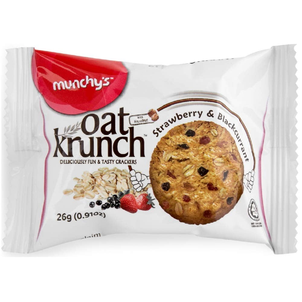 Munchy's Oat Krunch Crackers SAF21 (Strawberry & Blackcurrant, 16 Convi ...