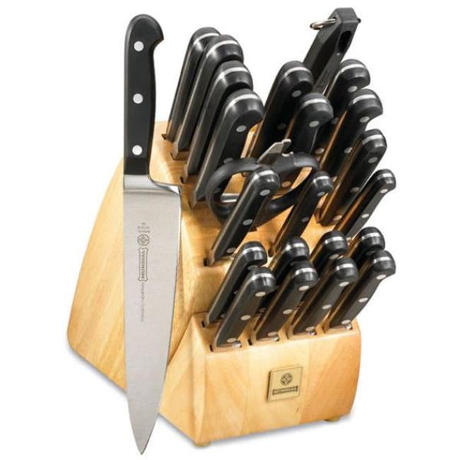 Mundial 5100-24 5100 Series Fully Forged Cutlery Bluck Chef Knife Set, Black - 24 Piece ...