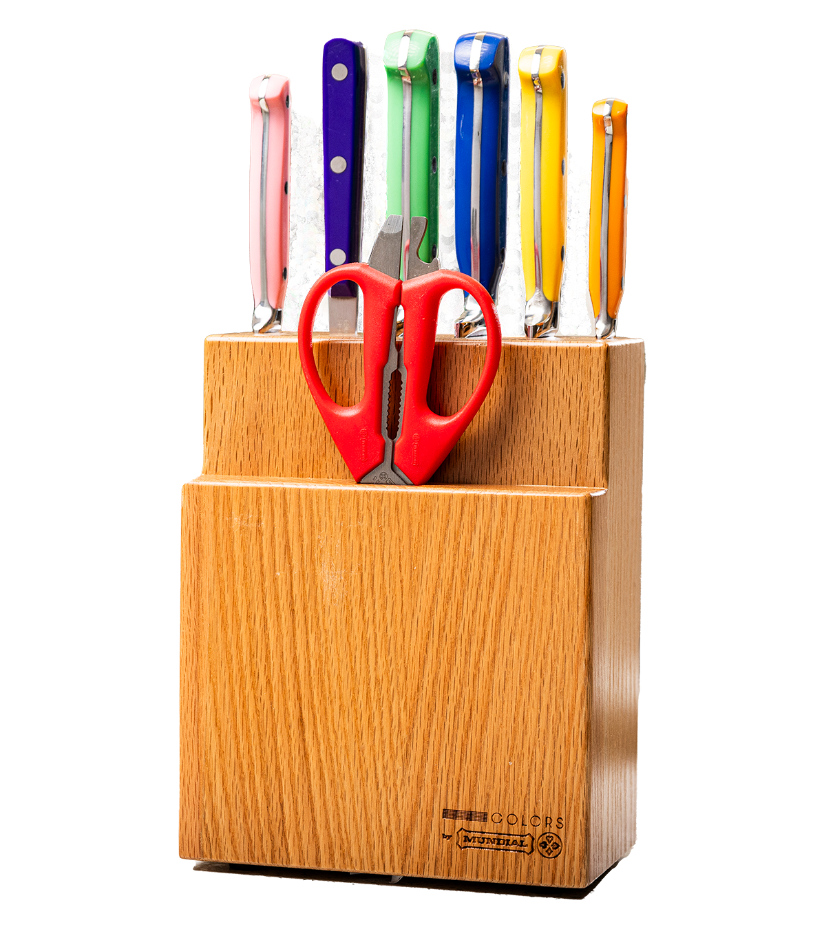 Mundial Colors 8 Piece Cutlery Block Set - Ergonomically Designed, Full ...