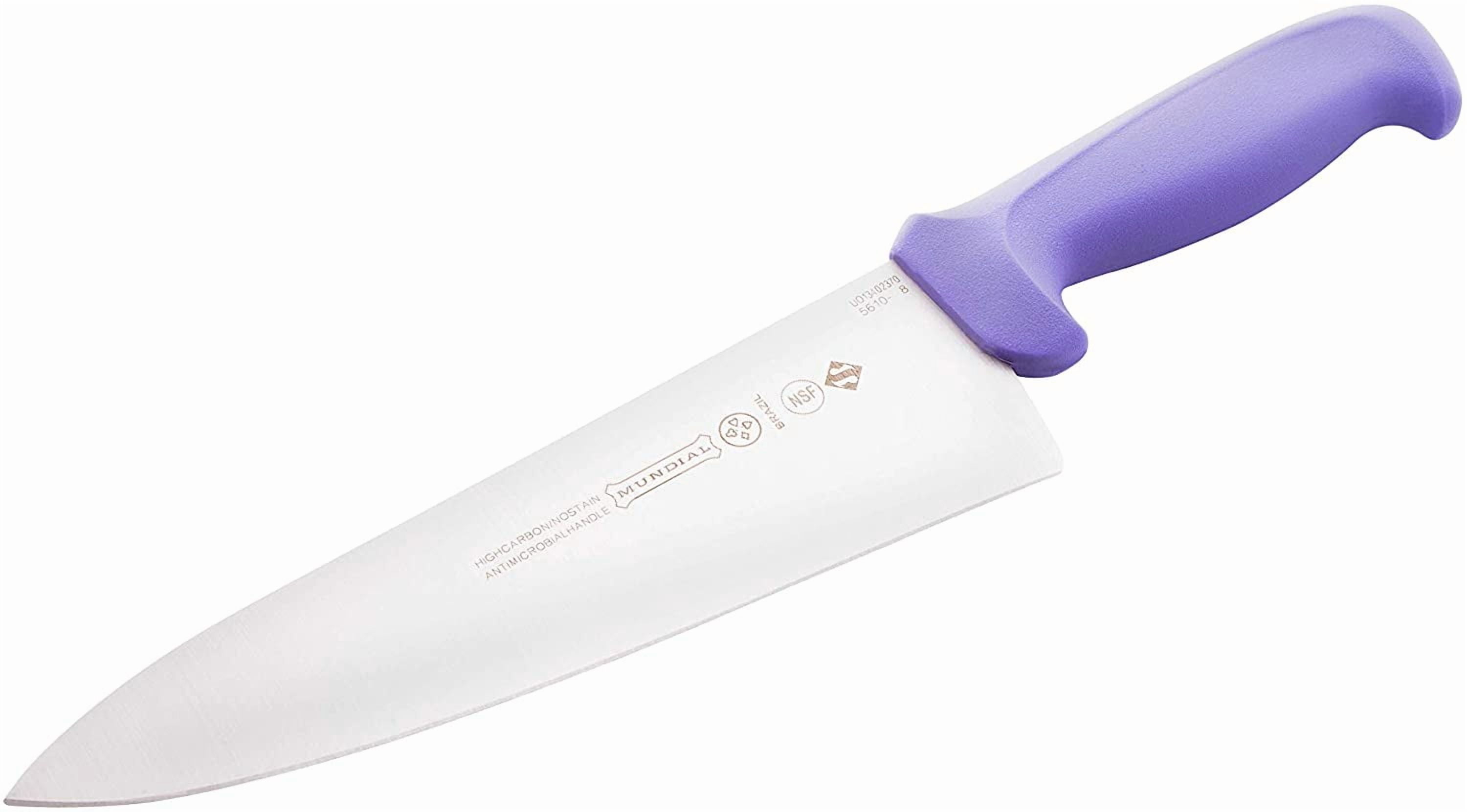 Mundial Cooks Chef Knife 8 in. NSF with Purple Handle - Walmart.com