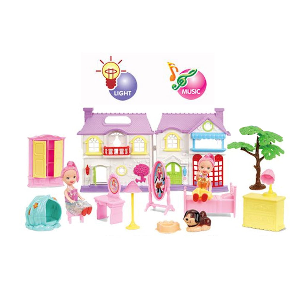 Mundo Toys Dollhouse Villa with Furniture Accessories W /Light, Bell ...
