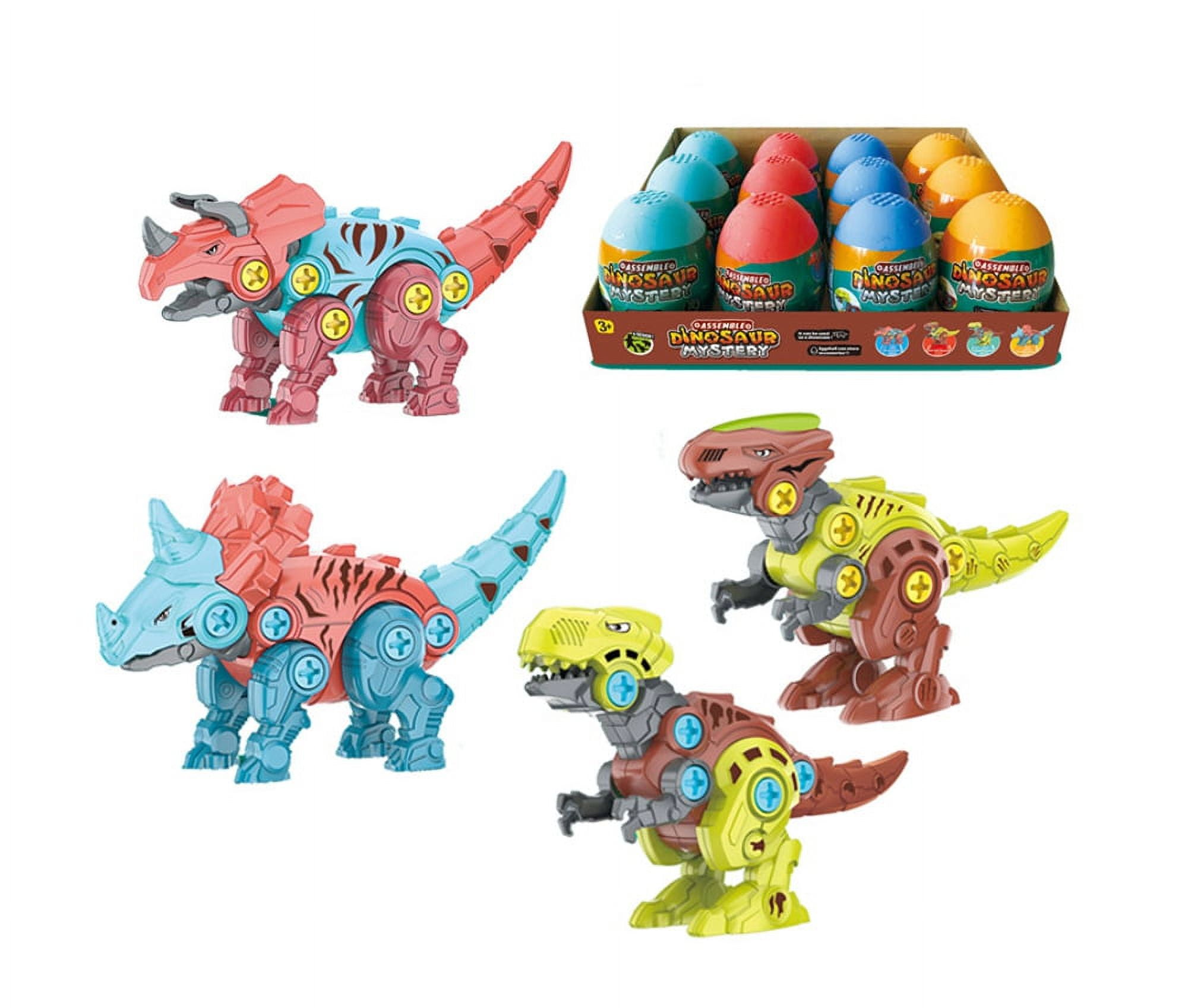 Mundo Toys Set 12 Dinosaur Eggs to Build 4 Different Dinosaurs Easter for Toddlers +3 Years ...