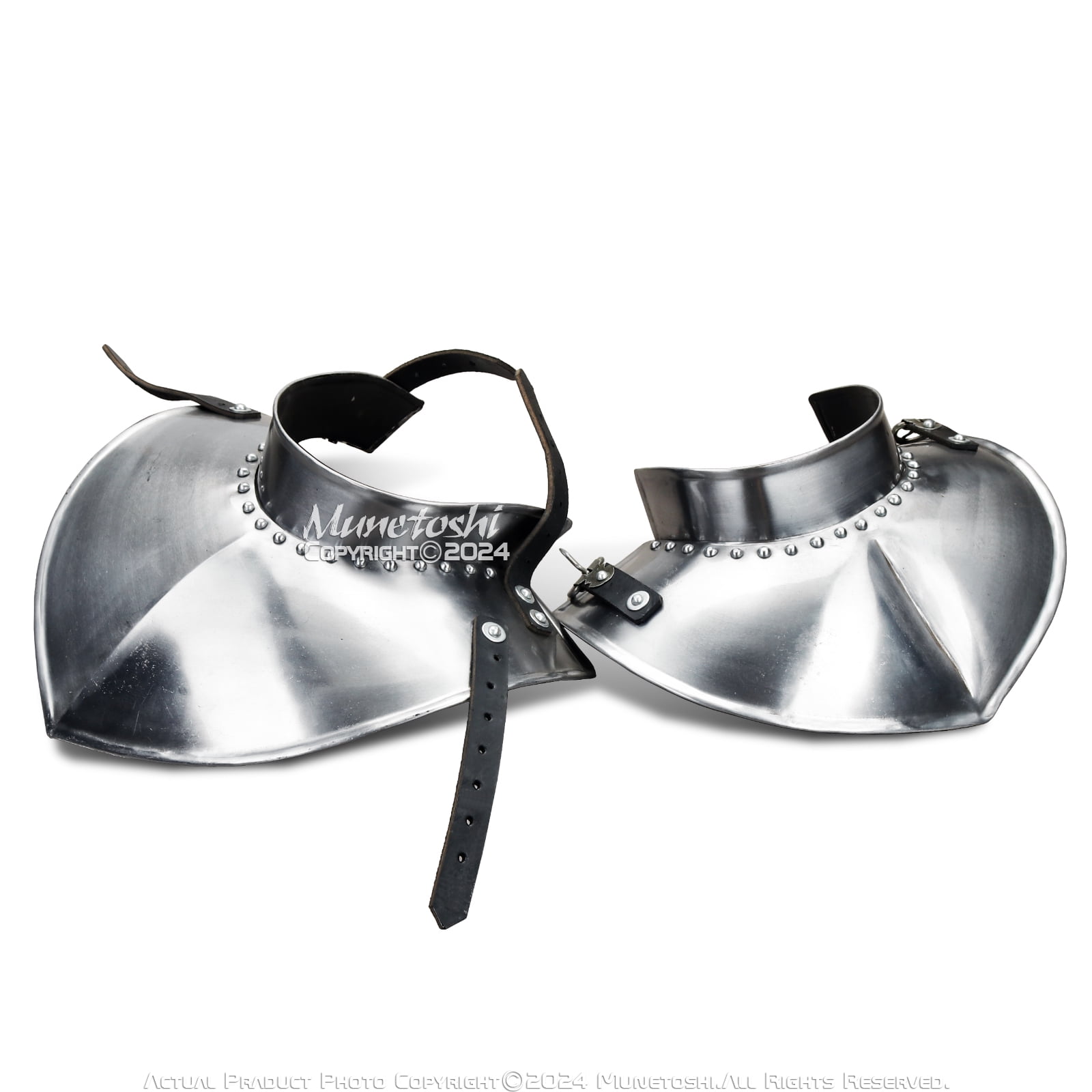 Munetoshi 20 Gauge Steel Gorget Standing Collar Back Part Medieval ...