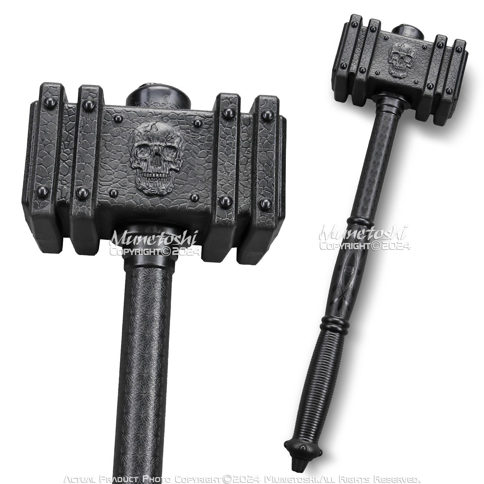 Munetoshi 21.5" Polypropylene Black Medieval Skull Sledgehammer Sturdy ...