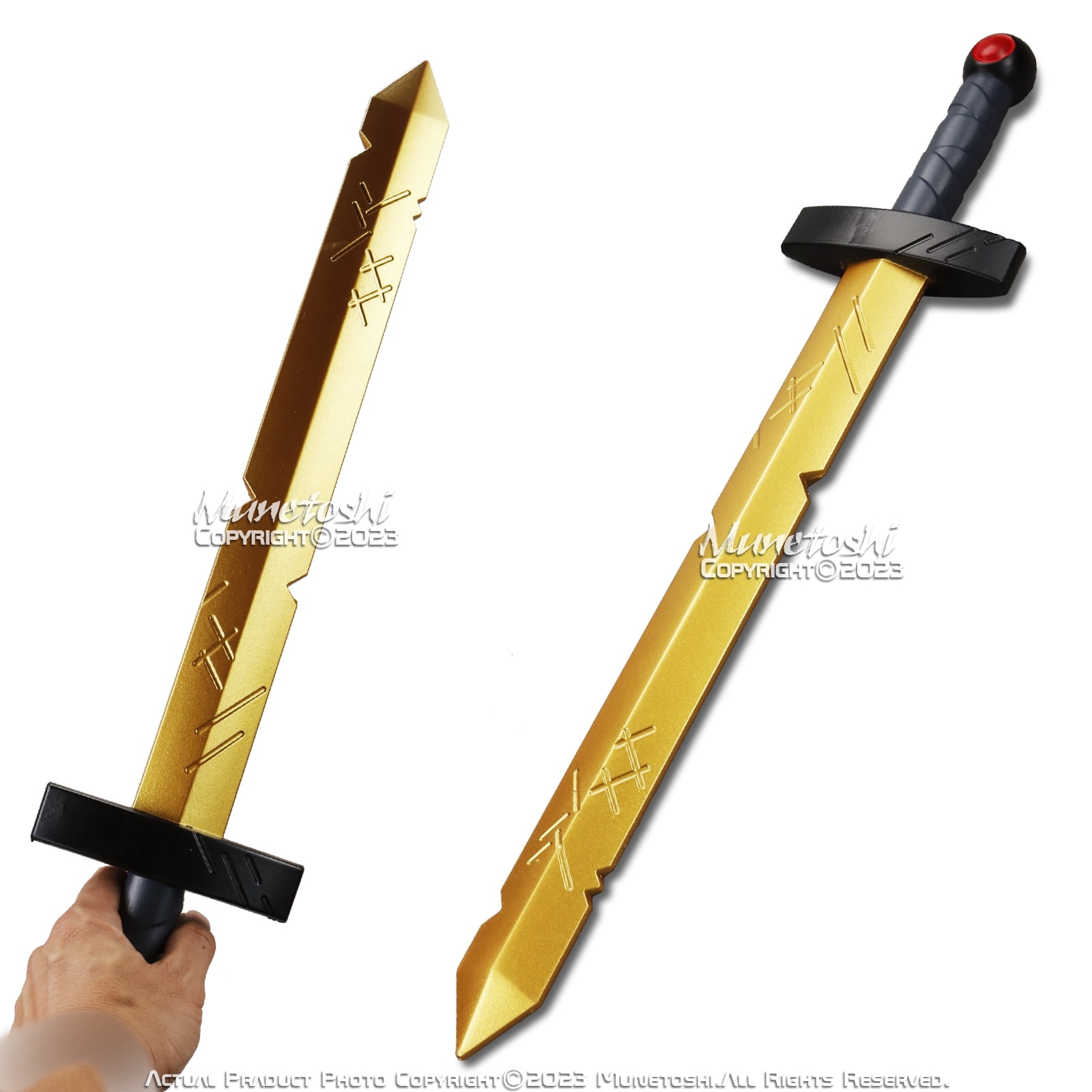 Munetoshi 24” Foam Scarlet Golden Battle Sword Finn Adventure Fantasy ...