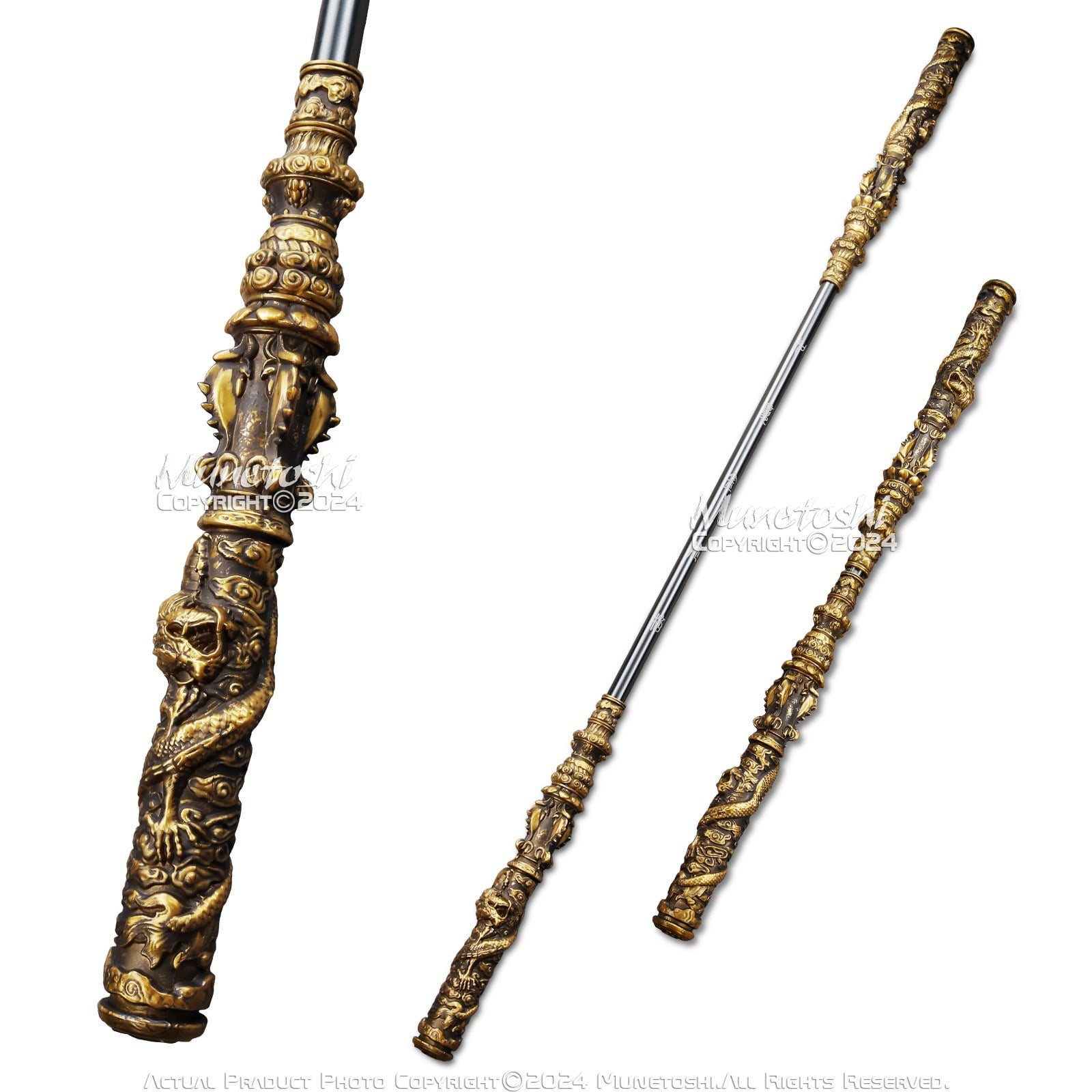 Munetoshi 66" Wu Kong Ruyi Jingu Bang Staff Replica Myth Decoration ...