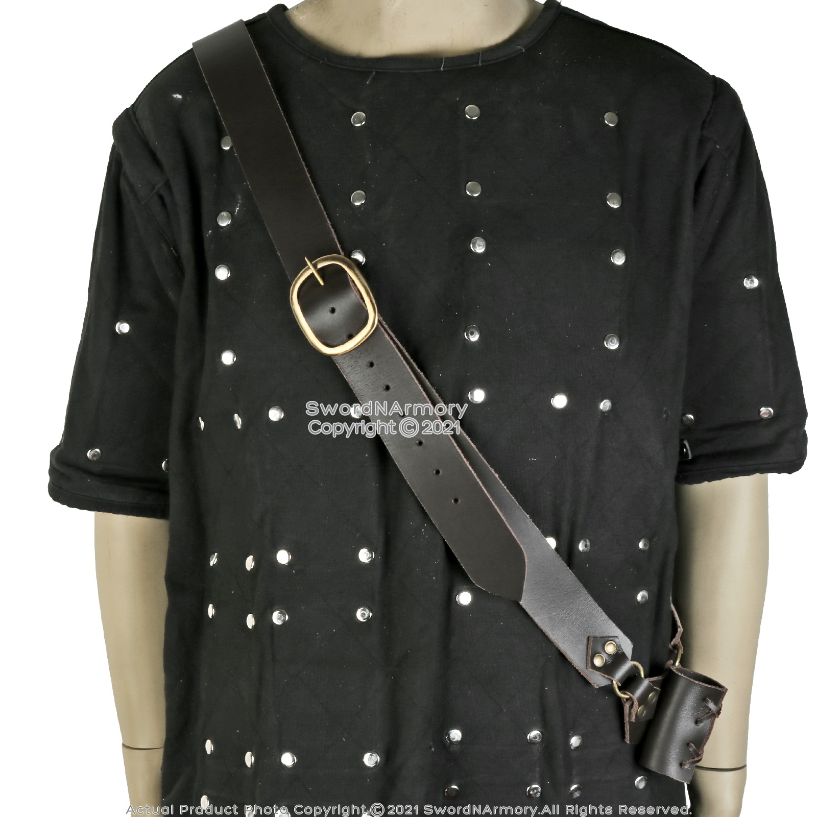 Munetoshi Brown Medieval Renaissance Genuine Leather Waist Shoulder ...