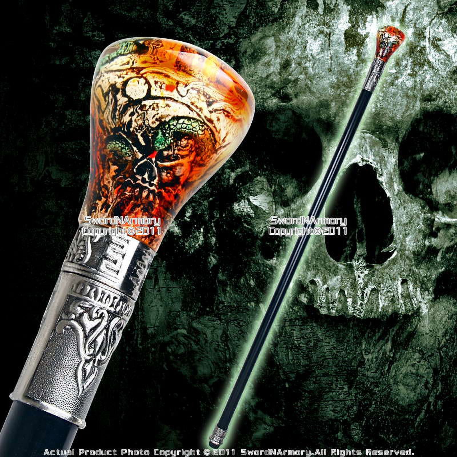 Munetoshi Long Skull Serpent Snake Fantasy Walking Stick Costume Cane ...