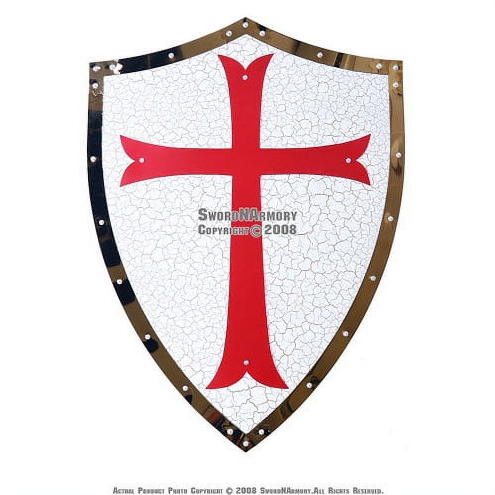 Munetoshi Medieval Knight Templar Crusader Metal Shield Armour Red ...