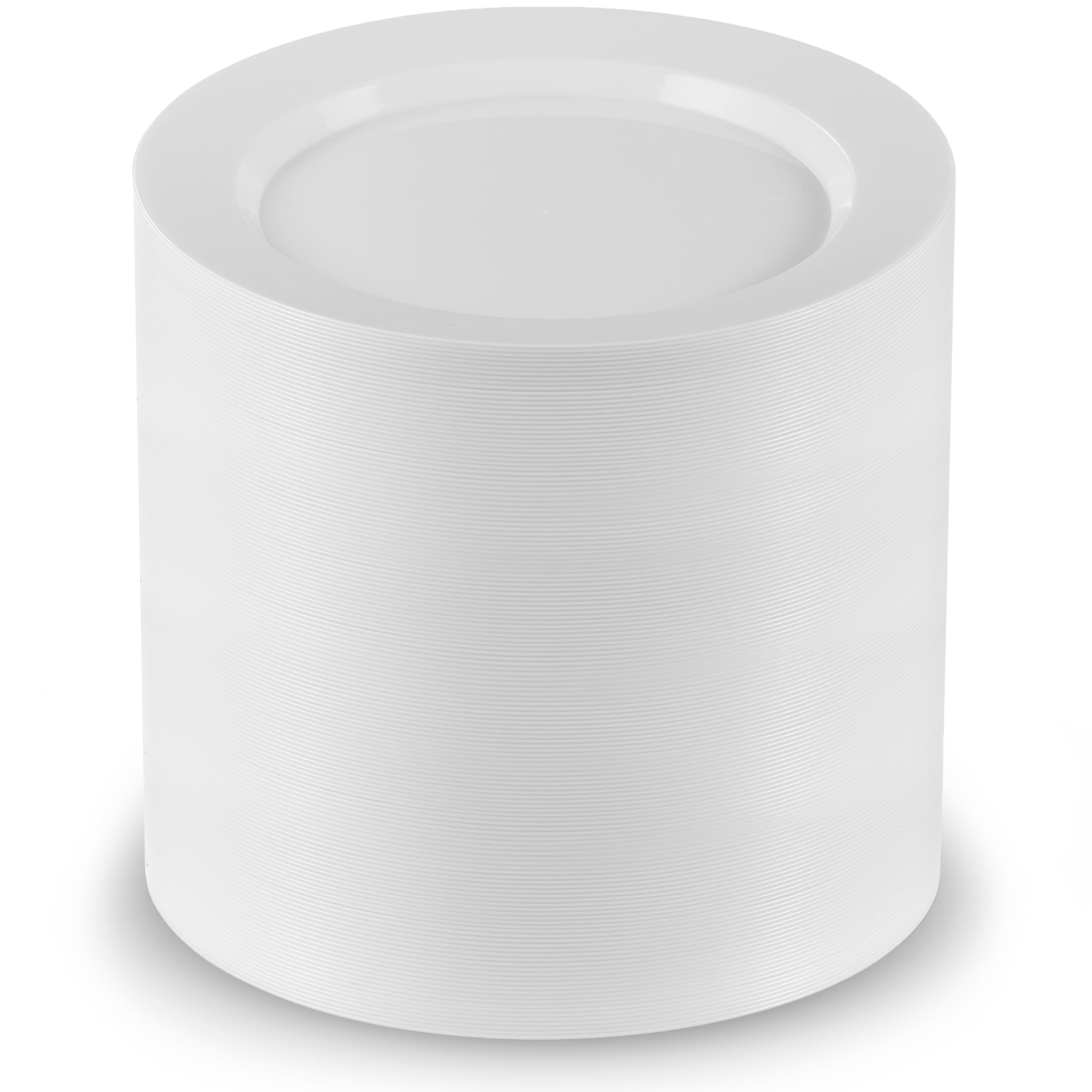 Munfix 100 White Plastic Plates Set, AFN17 Inch Dessert Appetizer ...
