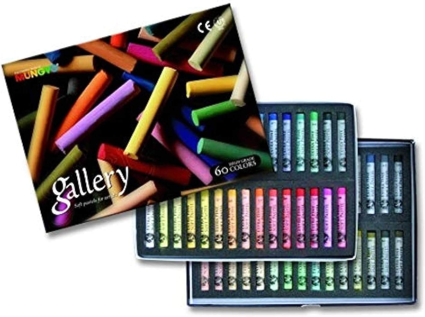 Mungyo Gallery Soft Pastels Cardboard Box Set of 60 - Assorted Colors ...