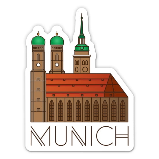 Munich Germany - 8" Vinyl Sticker - For Car Laptop I-Pad - Waterproof ...