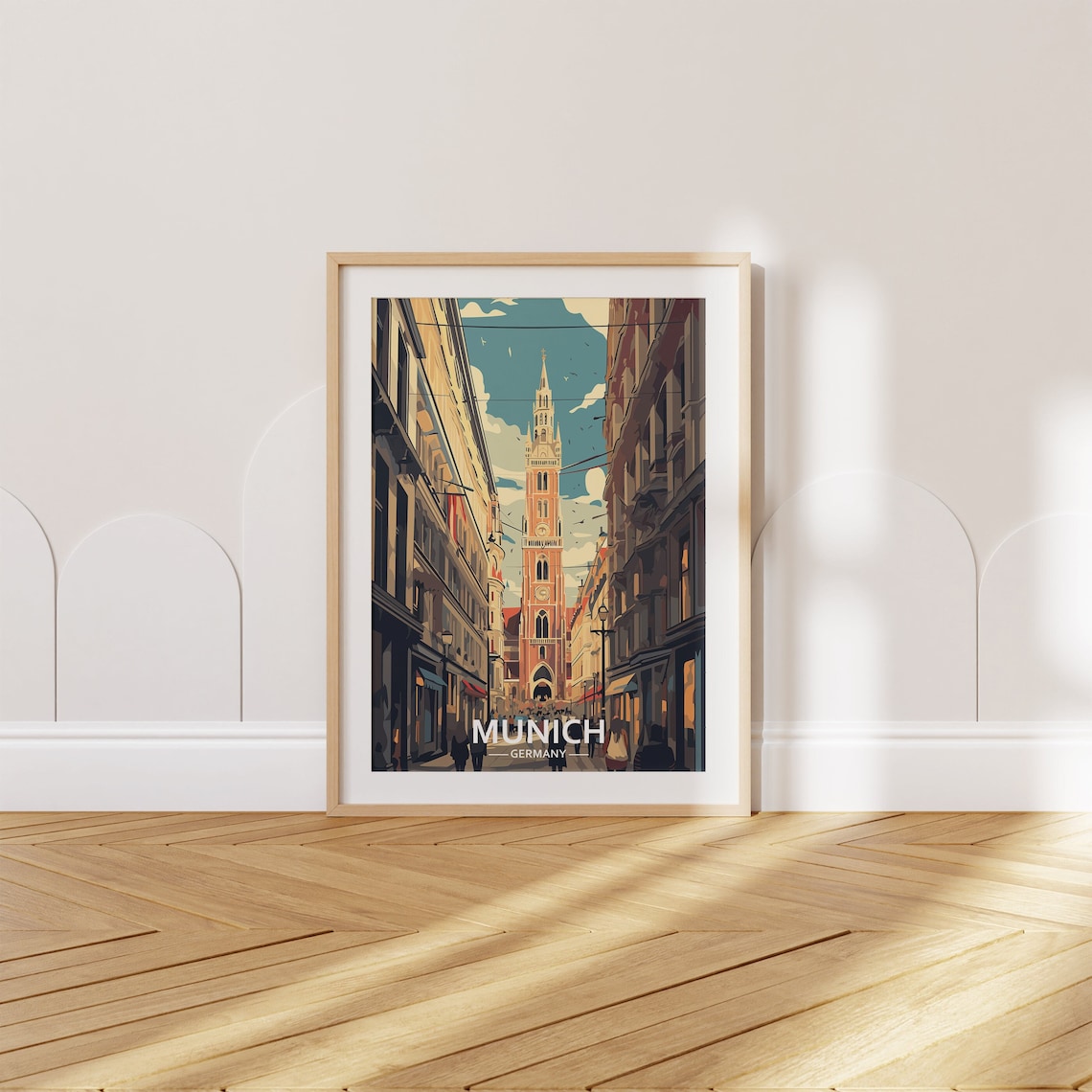 Munich Poster Germany Scenic City Travel Wall Art Decor, Unframed ...
