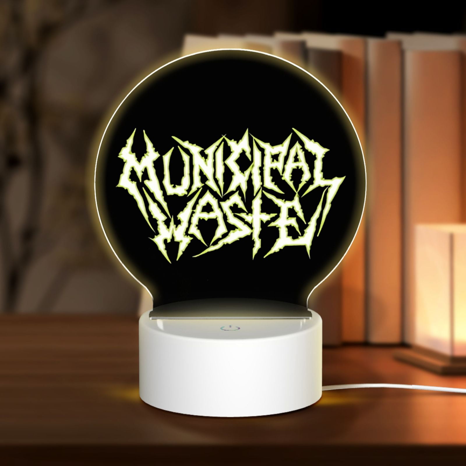 Municial Waste Anime Round Acrylic Night Light Is Suitable For Rooms ...
