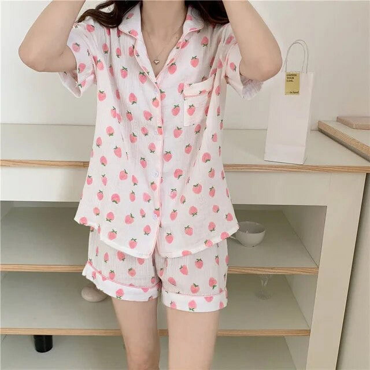 Municipal 100%Cotton Sleepwear Pajamas Women Pijama Gauze Female ...