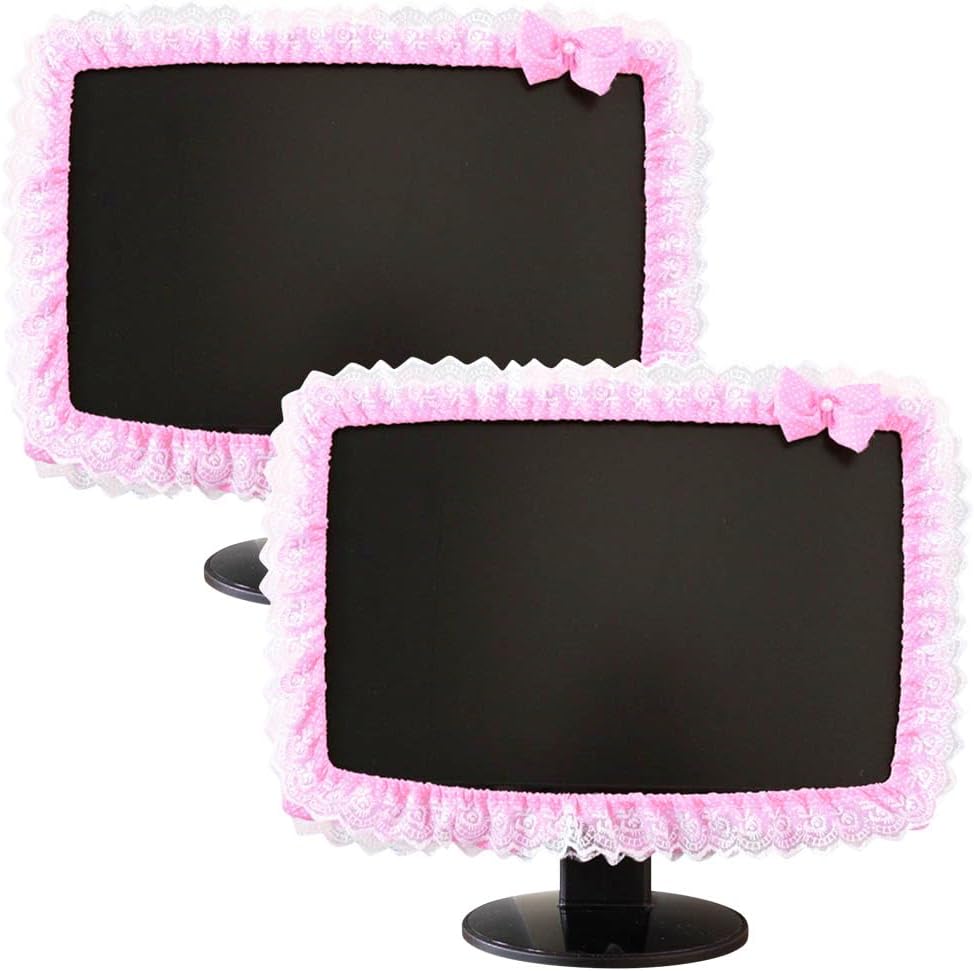 Municipal 2 Pcs 23''-26'' Lovely Computer Monitor Cover with Bow-Knot ...