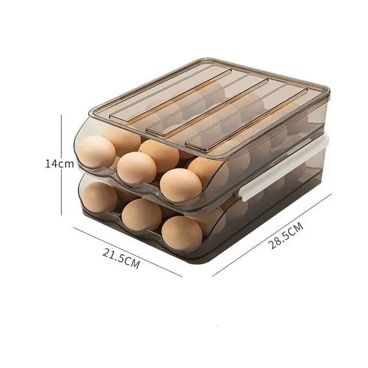Municipal Automatic Scrolling Egg Organizer Stackable Multi-layer Auto Agg Refrigerator Storage ...
