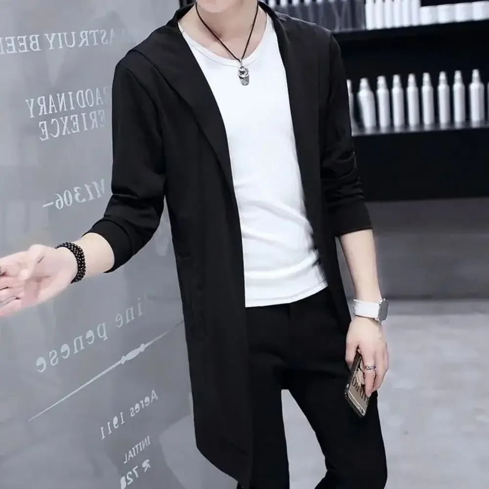 Municipal Autumn Men Fashion Style Long Trench Coat Hooded Cloak Men ...