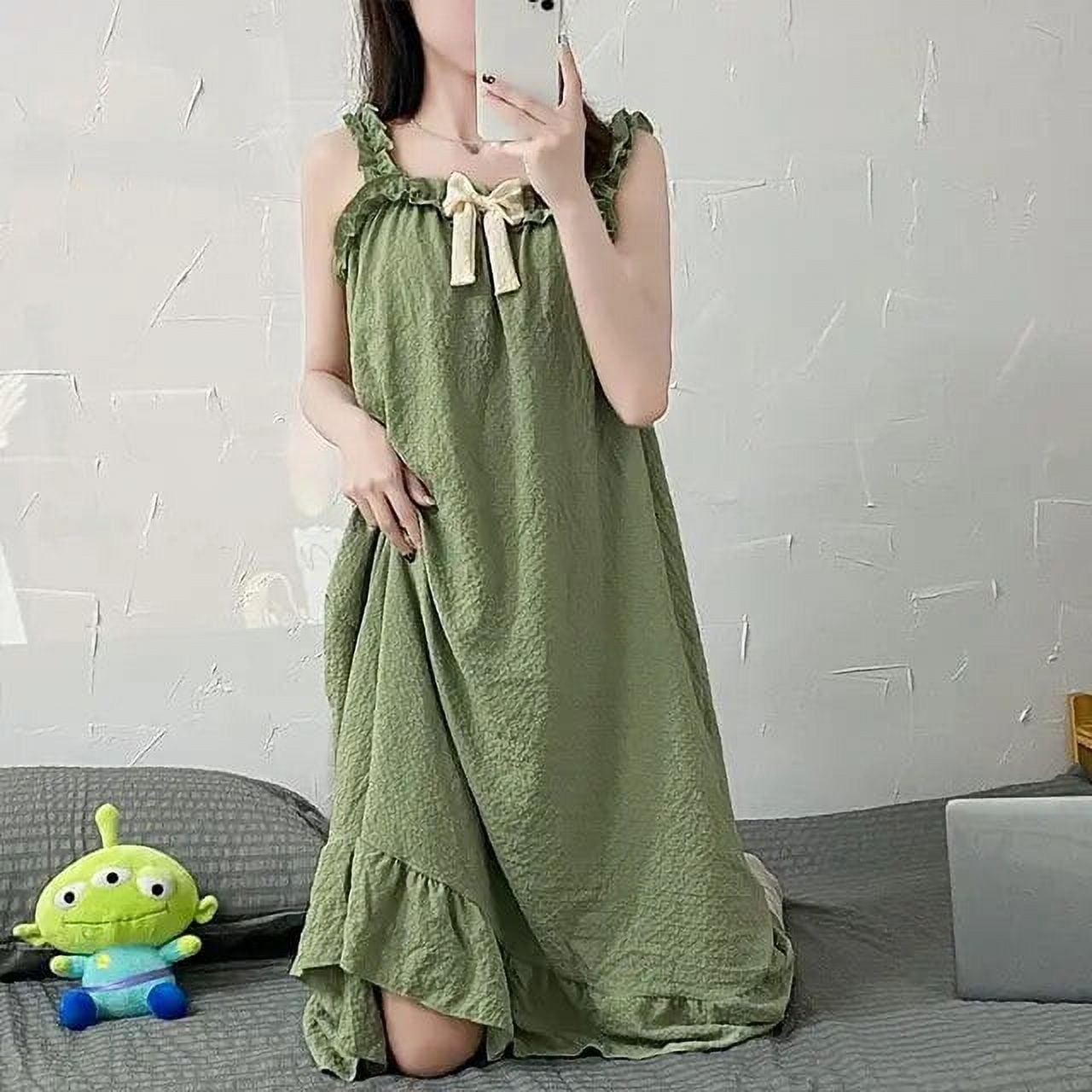 Municipal Bow Pajamas Sleepwear Womens Nightgown Style Night Dress ...