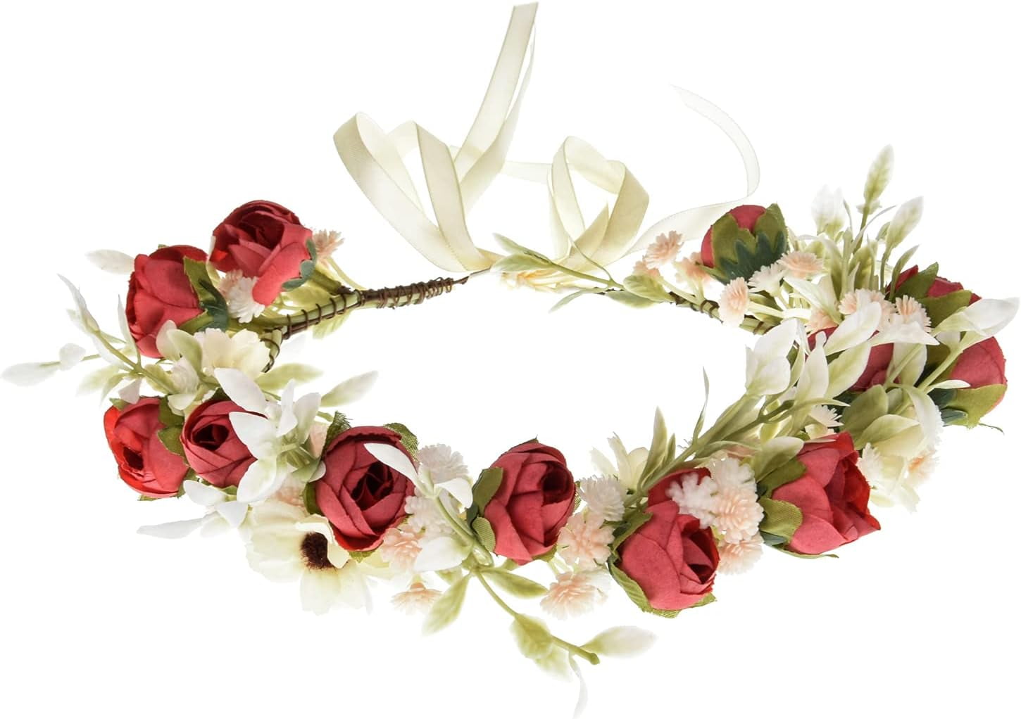 Municipal Camellia Flower Crown Rose Headpiece Wedding Bridal Flower ...