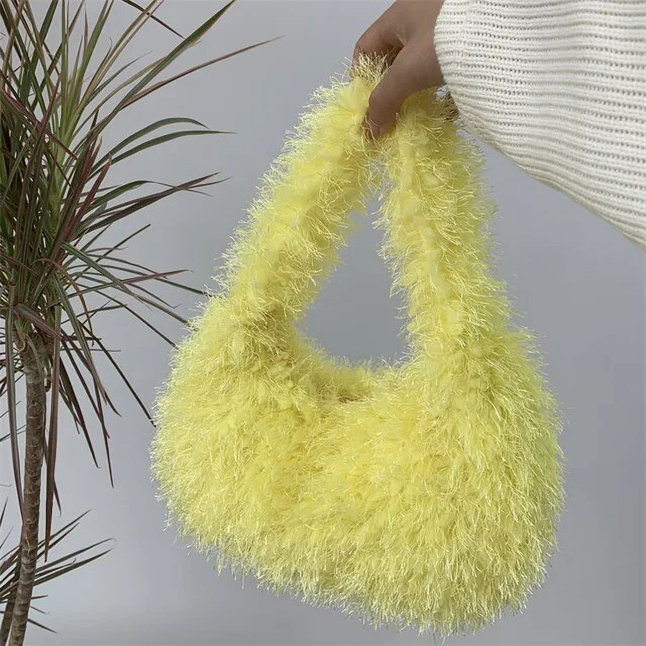 Municipal Candy Color Plush Women Handbags Cute Small Tote Bag Y2K ...