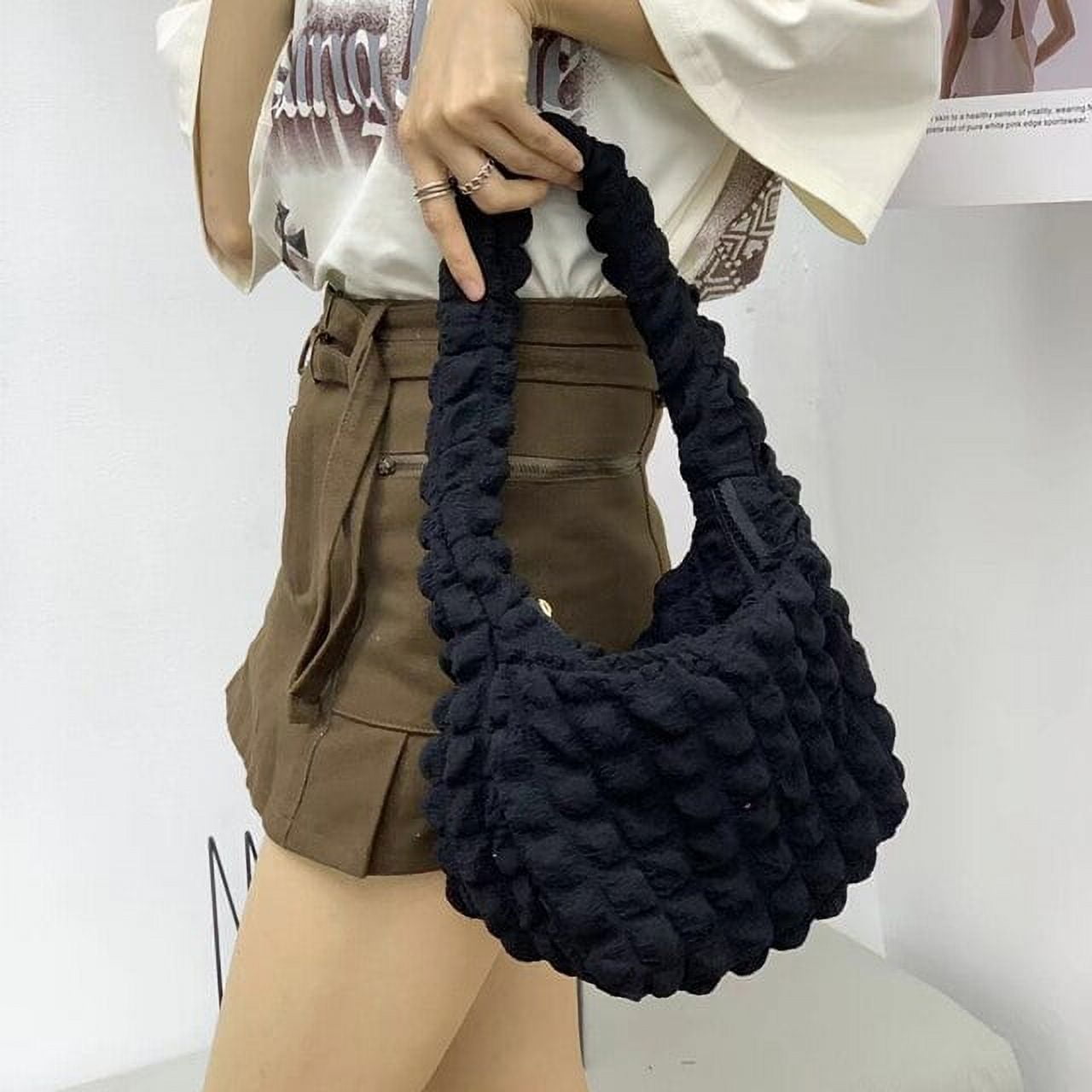 Municipal Casual ruched hobos women shoulder bags designer nylon ...