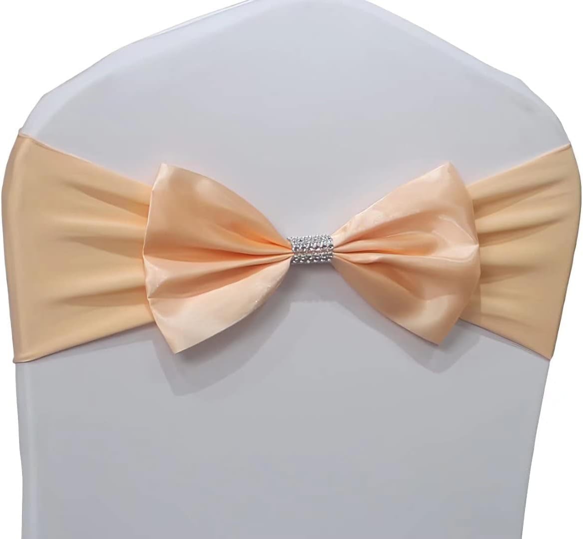 Municipal Chair Sash Bow Spandex Chair Sashes Bows Tied for Wedding ...