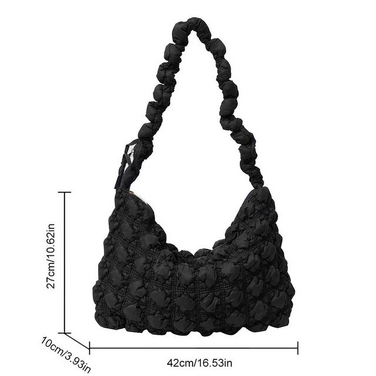 Municipal Cloud Bahu Quilted Lipit Gelembung KapasiBesar Ketiak Tote ...