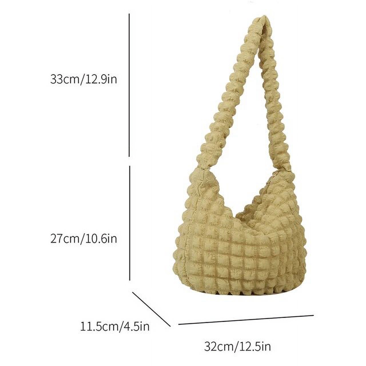 Municipal Cloud Bahu Quilted Lipit Gelembung KapasiBesar Ketiak Tote ...