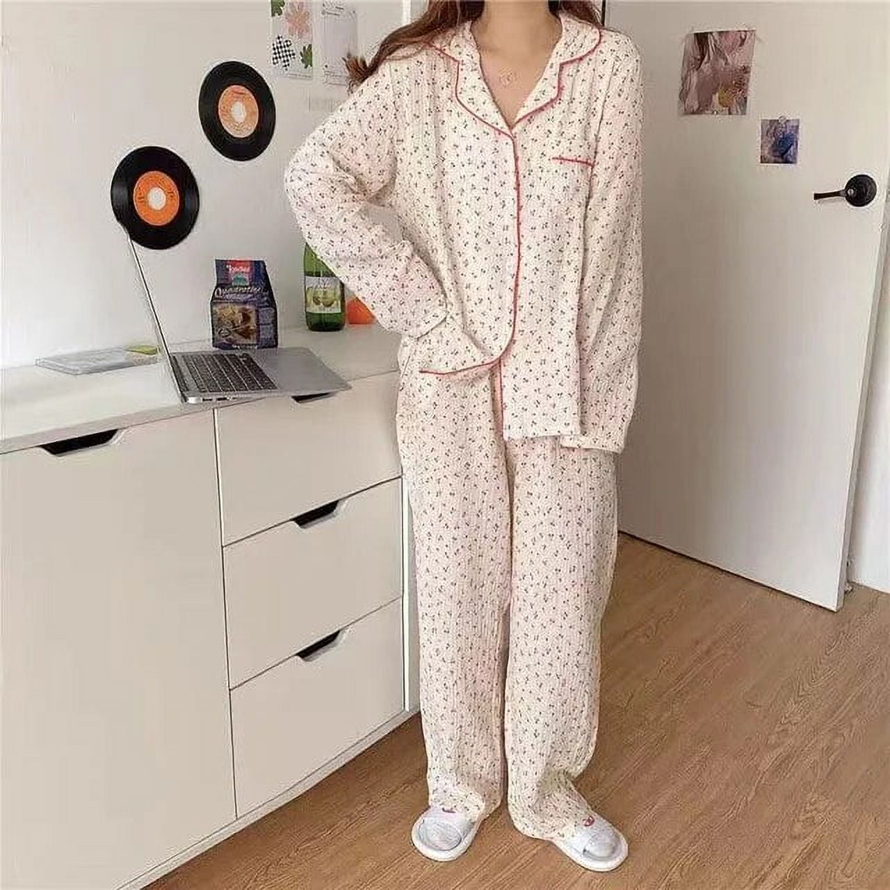 Municipal Cotton Suits with Shorts Girl Women's Pajamas Kawaii Pyjama ...