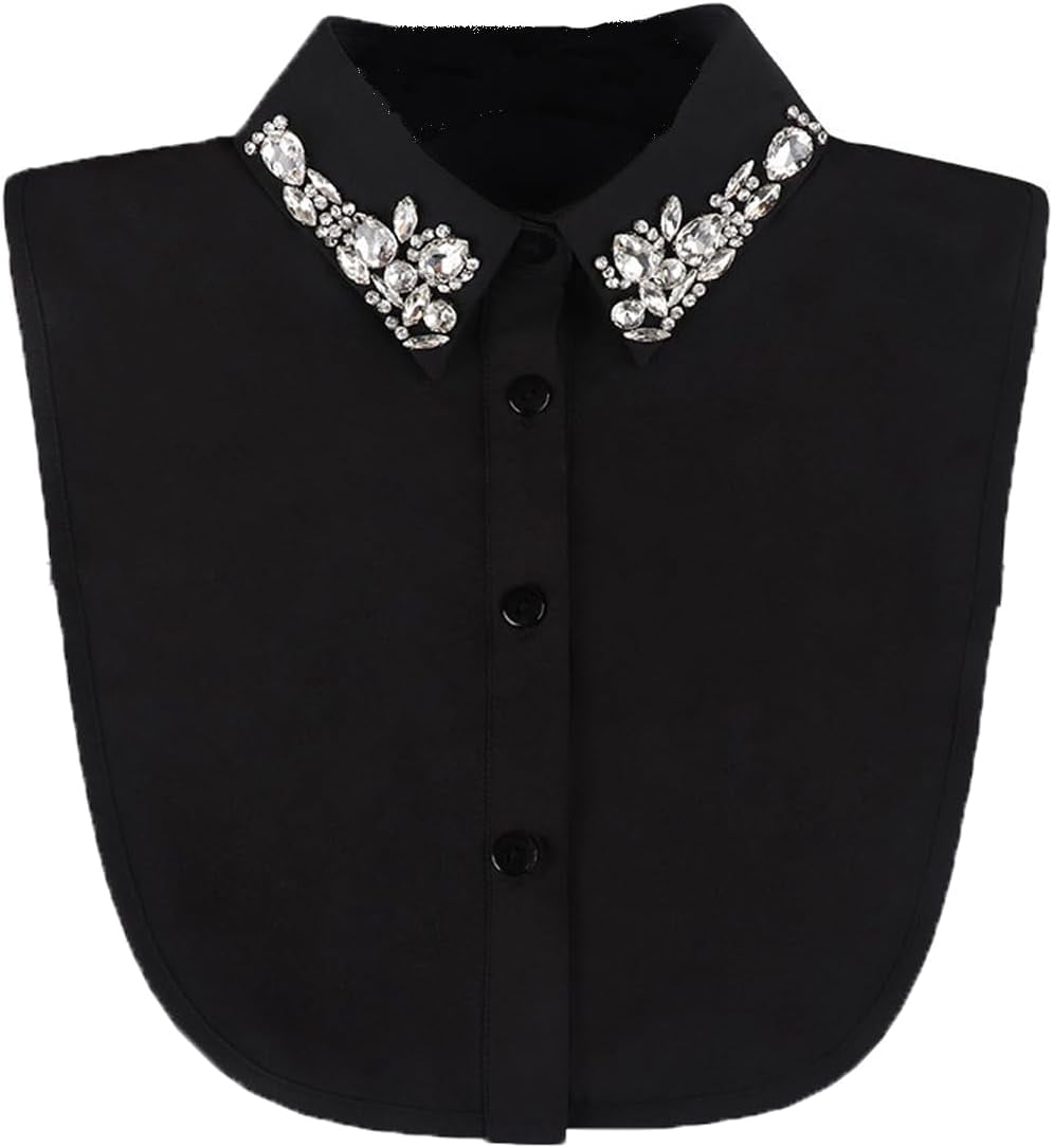 Municipal Elegant Rhinestone Detachable Fake Collar Peter Pan Collar ...