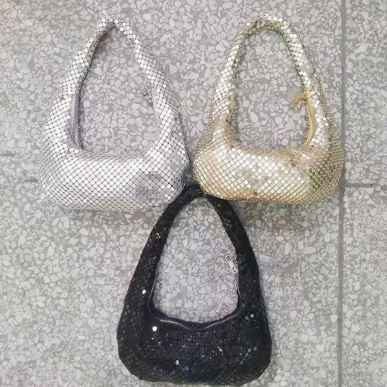 Municipal Fashion Metal Mesh Women Shoulder Bags Designer Silver Lady ...