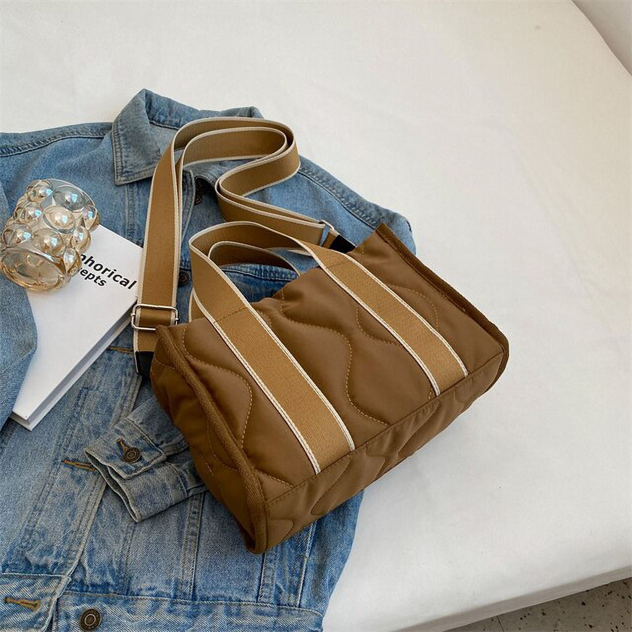 Municipal Fashion Nylon Quilted Women Handbags Designer Padded Shoulder ...