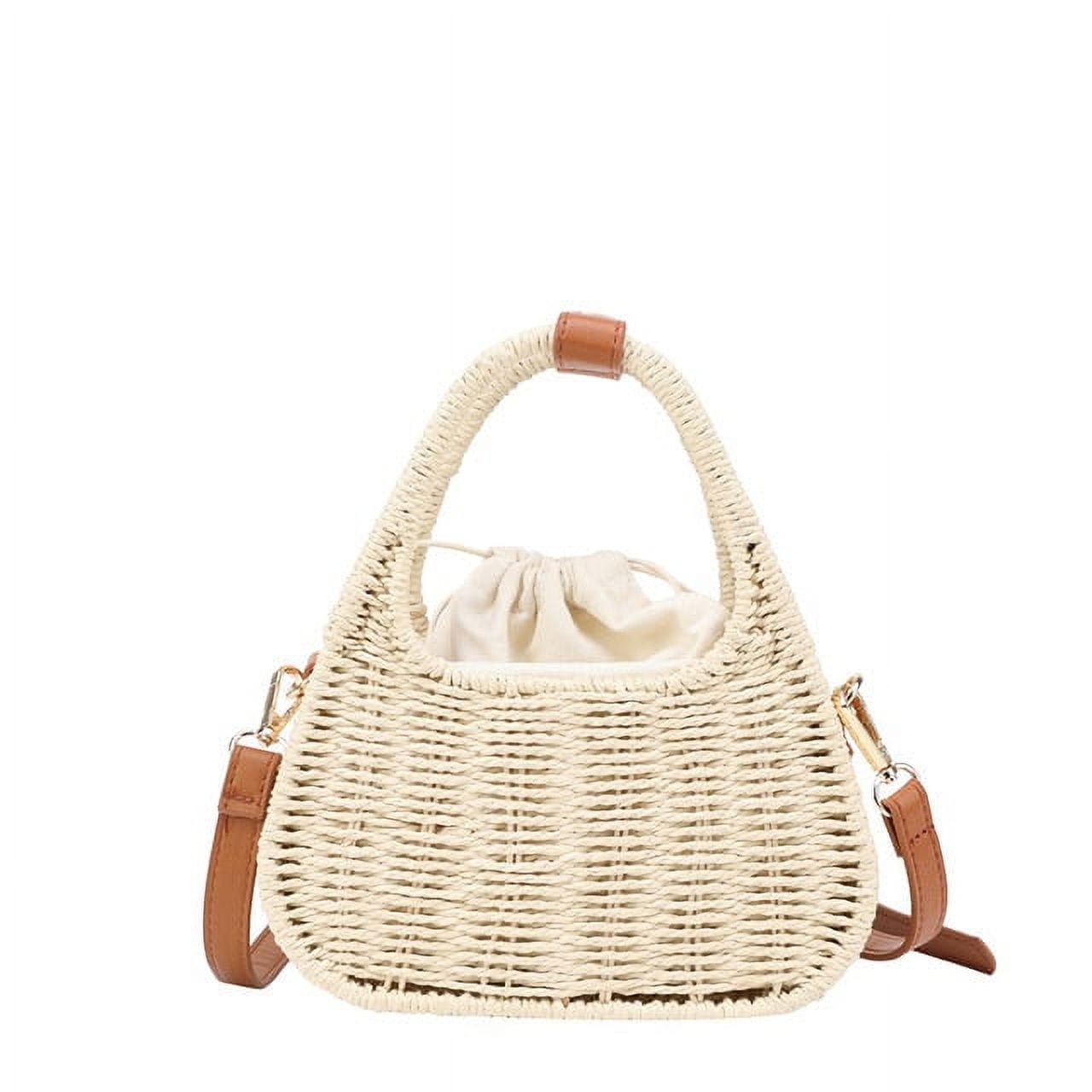 Municipal Fashion Rattan Women Handbags Designer Wicker Woven Shoulder ...