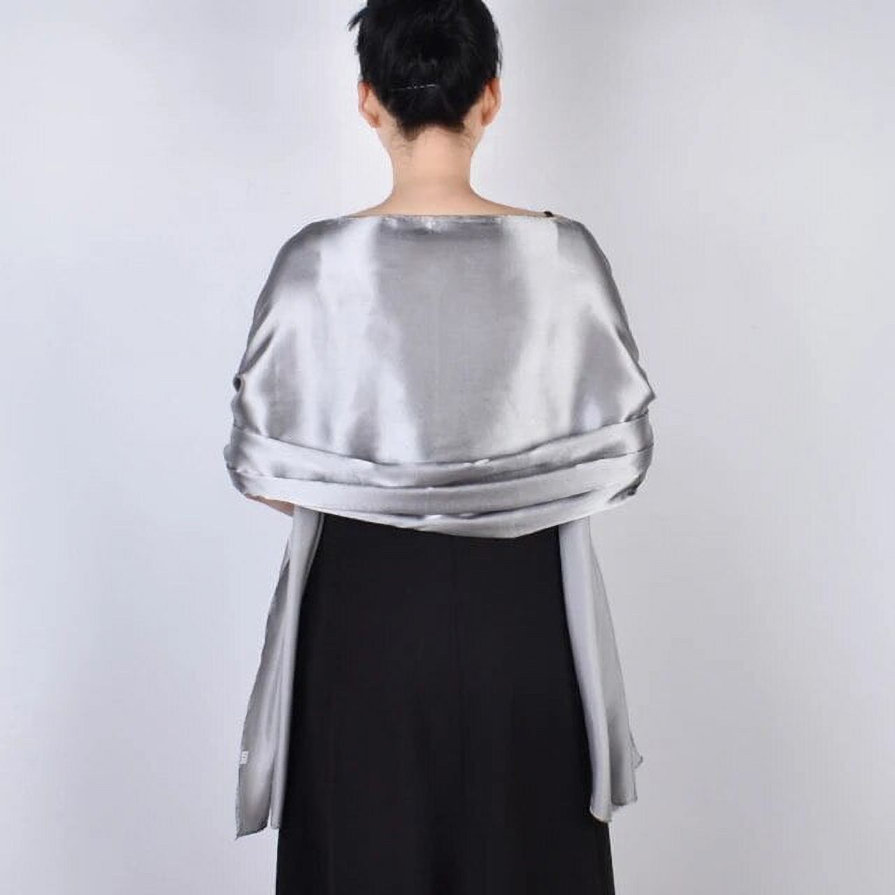 Municipal Fashion Satin Evening Dress Neck Guard Long Silk Scarf ...