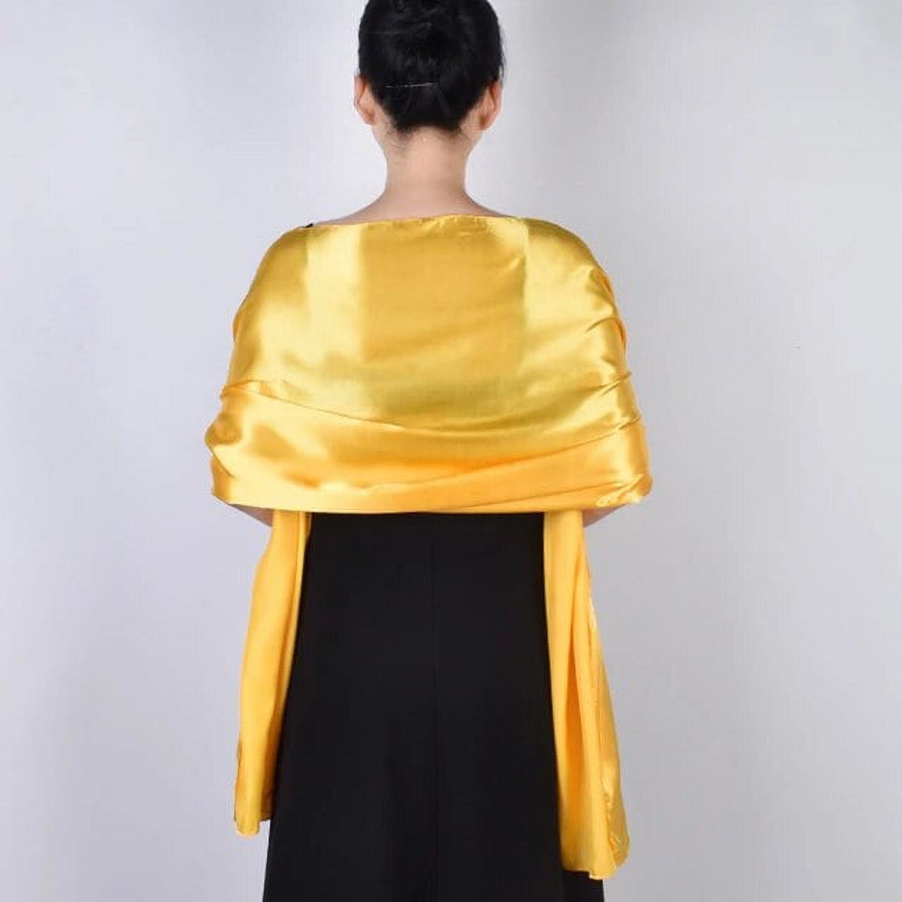 Municipal Fashion Satin Evening Dress Neck Guard Long Silk Scarf ...