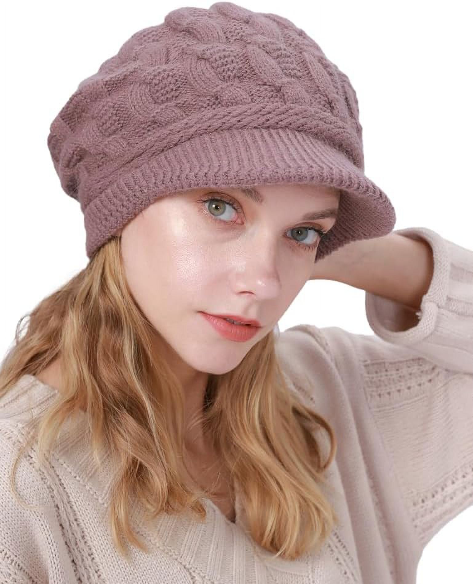 Municipal Fleece Lined Knit Beanie Beret Hats for Women Painter Hat ...